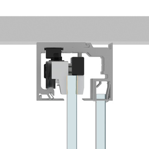 CRL 690 Series Satin Anodized Wall/Ceiling Mount Sliding Door with ...
