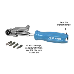 CRL Offset Hex Bit Driver with Four Screwdriver Tips | CRL