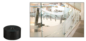 CRL Matte Black 2" Diameter Round Standoff Cap Assembly | CRL