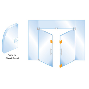 CRL Matte Black EUR Series Center Housed Patch Lock | CRL