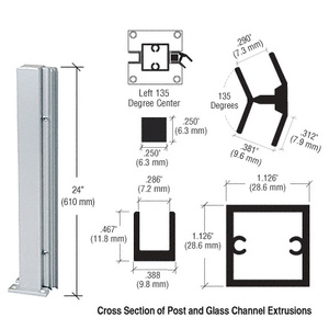 Design Series Partition - Center Posts | CRL