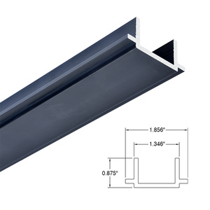 Black Bronze Anodized Floor Mount Saddle for Low Profile Sidelite Rails ...