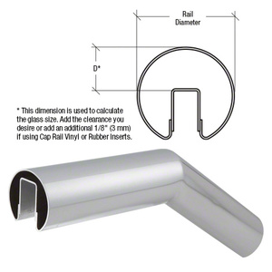 CRL Polished Stainless 35 Degree Upper Incline Corner for 2" Diameter ...