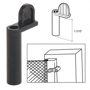 CRL Black 1-3/16" Diecast Window Screen Clip - Bulk | CRL