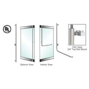 CRL-Blumcraft® Brushed Stainless Left Hand Reverse 1301 Door 3/4" Top ...