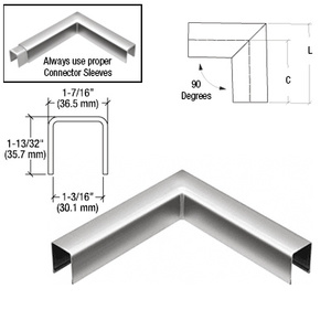CRL Matte Black U-Channel Cap for 21.52 mm Glass- 3 m Long | CRL