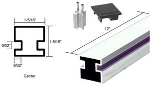 CRL Buffed Brite Anodized 12" Center Aluminum Counter Post | CRL
