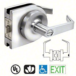 Glass Mounted Cylindrical Lever Locks - Privacy | CRL