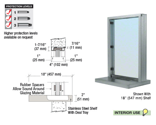 CRL Satin Anodized Aluminum Narrow Inset Frame Interior Glazed Exchange ...