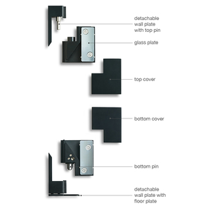 CRL Satin Brass Zero Hinge Set | CRL