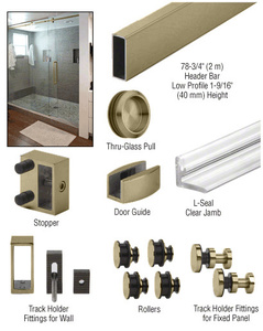 CRL Brushed Bronze Senior Deluxe Serenity Sliding Shower Door System | CRL