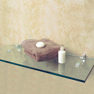 CRL Brushed Brass Aluminum Shelf Bracket for 3/8" to 1/2" Glass | CRL