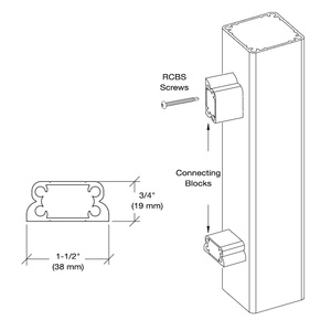 CRL 100 Series 1" Rail Connecting Block | CRL