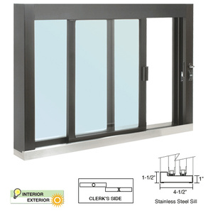 CRL Standard Size Self-Closing Deluxe Service Window Unglazed with S.S ...