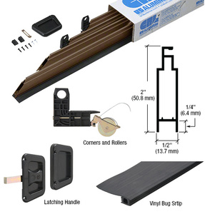 CRL Bronze 48" x 81" Heavy-Duty Extruded K.D. Sliding Screen Door Kit ...