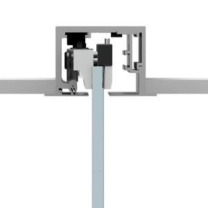 CRL 695 Series Satin Anodized Drop Ceiling Mount Sliding Door Kit with ...