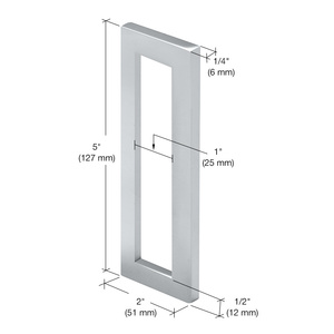 CRL Polished Stainless Recessed "Peel and Stick" Finger Pull | CRL