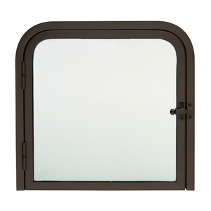 CRL Duranodic Bronze Anodized Vertical Sliding Ticket Window With 8-1/4 ...