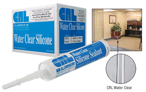 CRL Water Clear Silicone Sealant - 10.3 Fluid Ounce Cartridge | CRL
