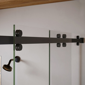 CRL Matte Black Premium Brixen Series Two Door Bypass Sliding Shower ...