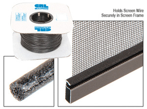 CRL Black .190" Foam Core Screen Spline | Foam Core Screen Spline ...