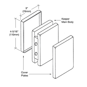 CRL Satin Anodized Center Housed Patch Keeper | CRL