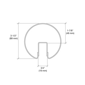CRL Brushed Stainless 3-1/2" Premium Cap Rail for 1/2" or 5/8" Glass ...