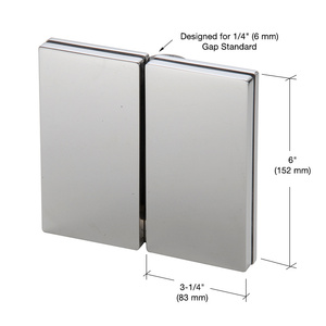 CRL 316 Polished Stainless 180 Degree Glass-to-Glass Hinge | CRL