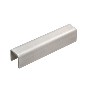 CRL Brushed Stainless 11 Gauge Cap Rail for 3/4" Monolithic Tempered ...