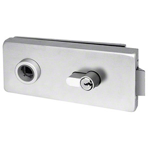 Fallbrook Satin Anodized Square Latch Housing with Keyed Cylinder | CRL