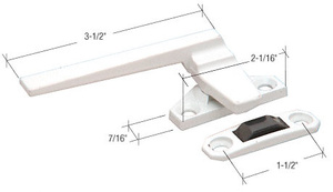 CRL White Truth® Left Hand "Trimline" Cam Handle Lock | CRL