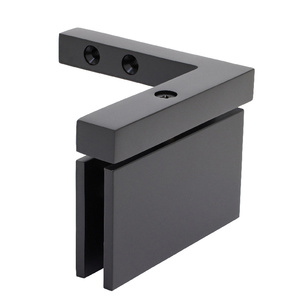 CRL Matte Black Senior Cardiff Wall Mount Offset Back Plate Hinge | CRL