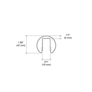 CRL Polished Stainless 1.66" Premium Cap Rail for 1/2" Glass - 120" | CRL