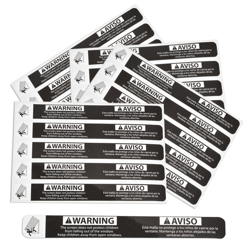 CRL Screen Frame Warning Labels | CRL