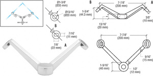 CRL Polished Stainless Regular Duty Spider Fitting 90 Degree 2V Arm ...