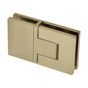 CRL Brushed Bronze Bellagio Glass-to-Glass 180 Degree Hinge | CRL