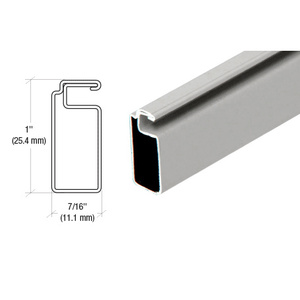 CRL Gray 1" x 7/16" Roll Formed Aluminum Screen Frame - 144" | CRL