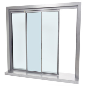 CRL Daisy Satin Anodized Factory Glazed with 1/4" Tempered Glass Pass ...