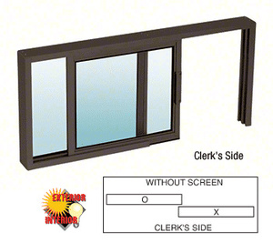 CRL Duranodic Bronze Horizontal Sliding Service Window XO or OX Format ...