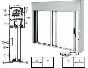 CRL Aluminum Multi-Lite Window Ticket Window