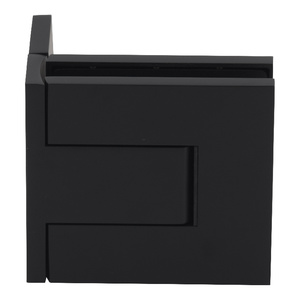 CRL Matte Black Palermo Adjustable Wall Mount Offset Back Plate Hinge | CRL