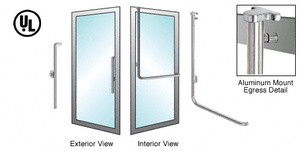 CRL-Blumcraft® Brushed Stainless Left Hand Reverse Aluminum Door Mount ...