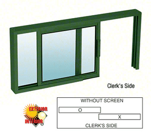CRL Custom KYNAR® Painted Horizontal Sliding Service Window XO or OX ...