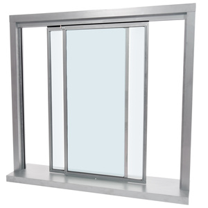 CRL Daisy Satin Anodized Factory Glazed with 1/4" Tempered Glass Pass ...