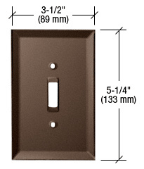 CRL Bronze Toggle Switch Glass Mirror Plate | CRL