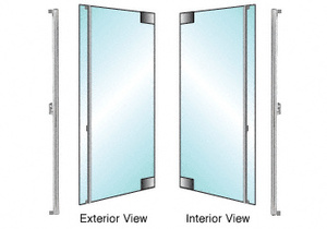 CRL-Blumcraft® Polished Stainless Right Hand Glass Mount "F" Exterior ...