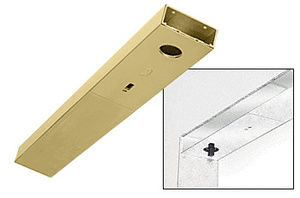 CRL Satin Brass Custom Length 4" Single Door Header | CRL