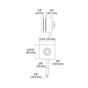 CRL Chrome Deluxe Slip-On Showcase Lock for 1/2" Glass | CRL