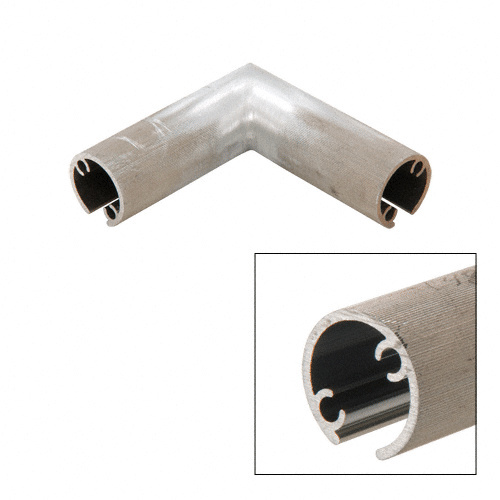 CRL Mill Aluminum 1-1/2" Diameter Hand Rail 90 Degree Corner | CRL