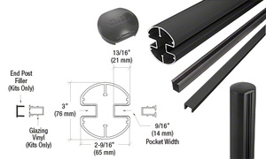AWS 3" Round Windscreen Post Kits | CRL